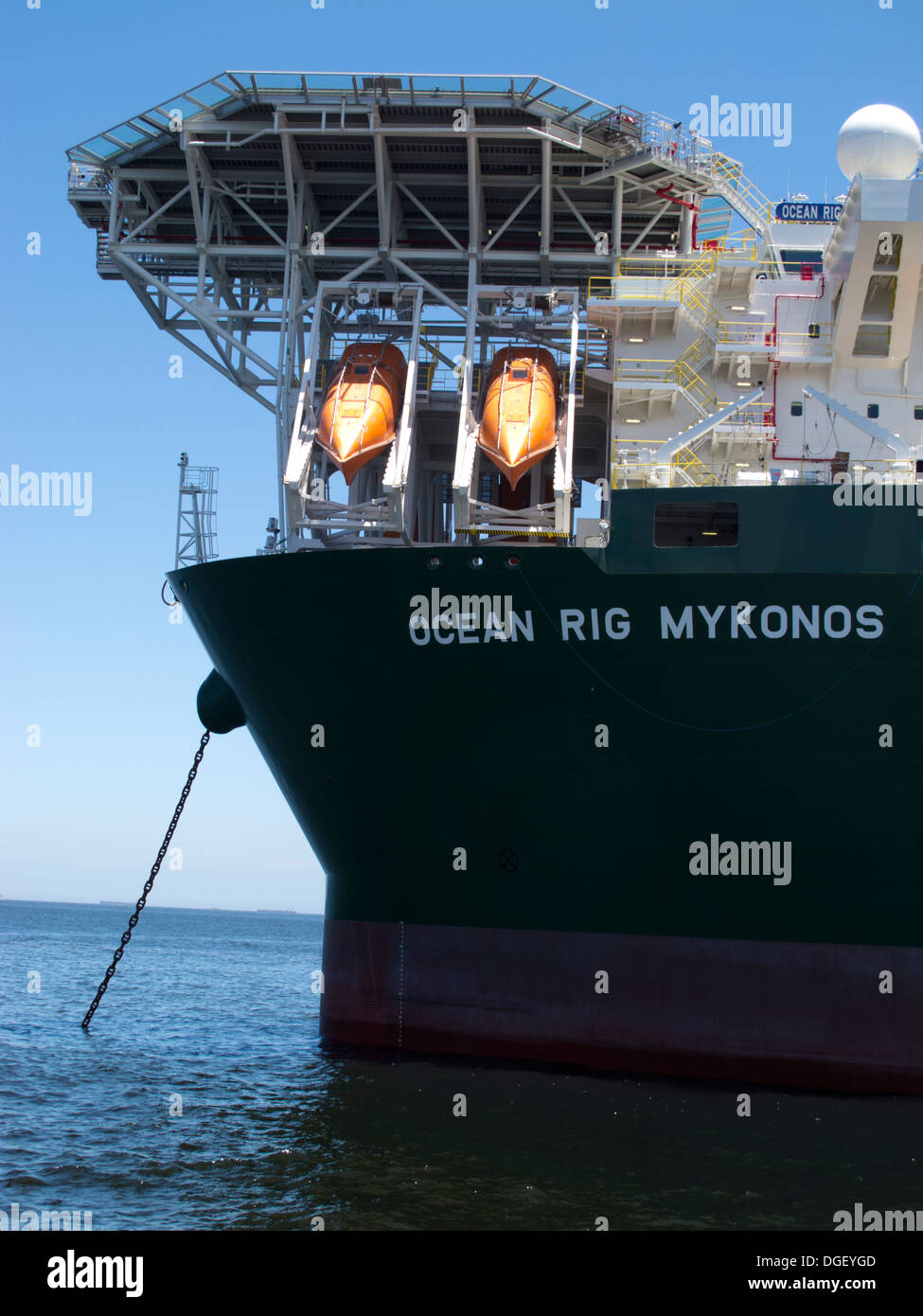 Offshore deep waters drilling vessel Ocean RIG MYKONOS working for ...