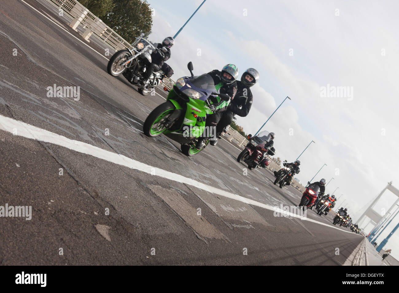Severn Bridge, UK. 20th Oct, 2013. The Sun always comes out for Hoggin ...