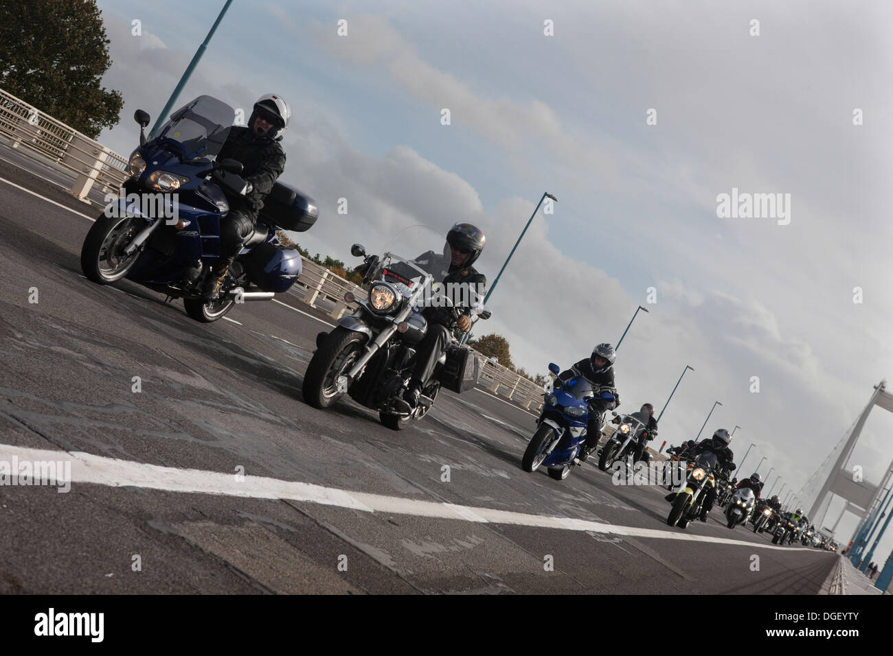 Severn Bridge, UK. 20th Oct, 2013. The Sun always comes out for Hoggin ...
