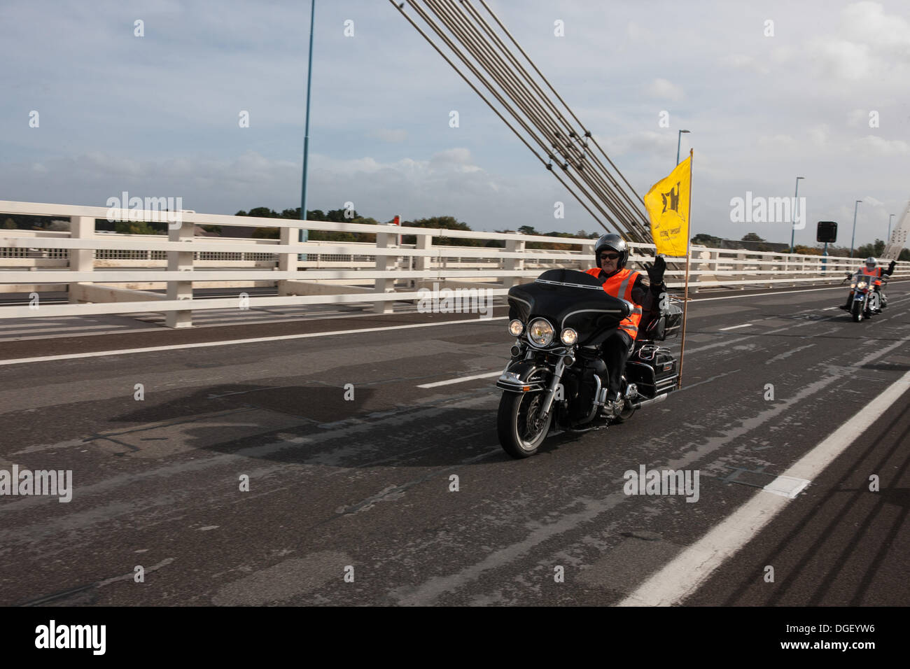 Severn Bridge, UK. 20th Oct, 2013. The Sun always comes out for Hoggin ...