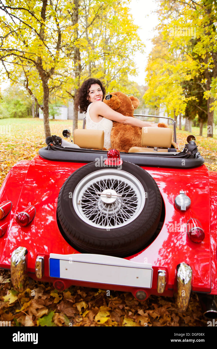 Car driving puddle woman hi-res stock photography and images - Alamy
