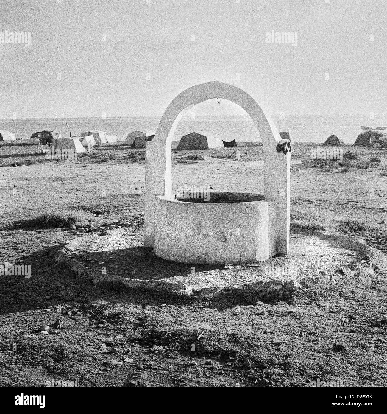 White well on a beach in Morocco, Mediterranean Sea Stock Photo - Alamy