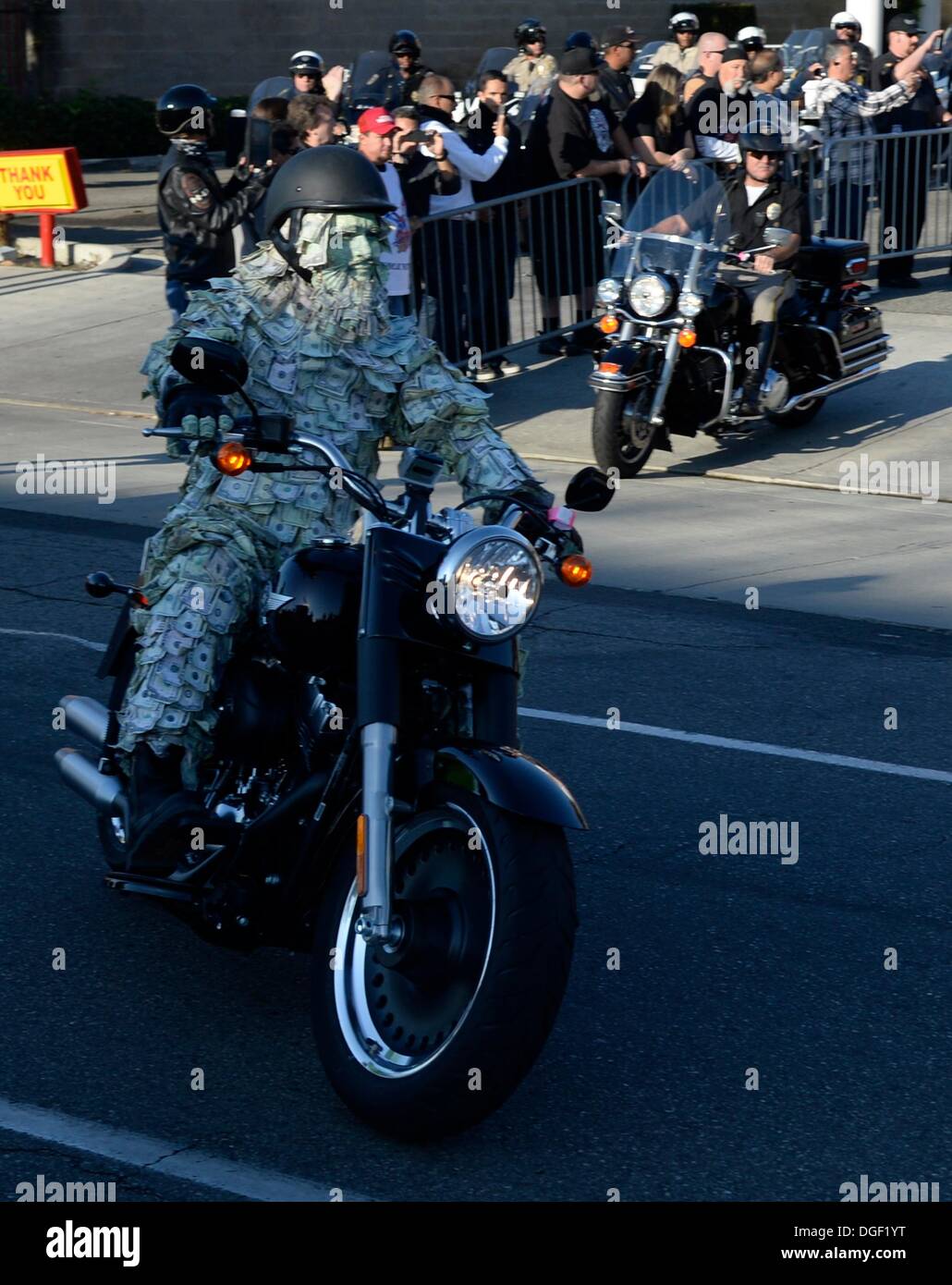 Glendale, California, USA. 20th Oct, 2013. Rider Bill from the GEICO TV ...