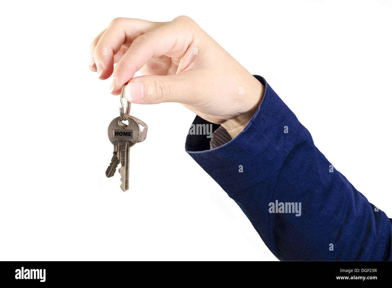 Hand with keys from a new home Stock Photo - Alamy