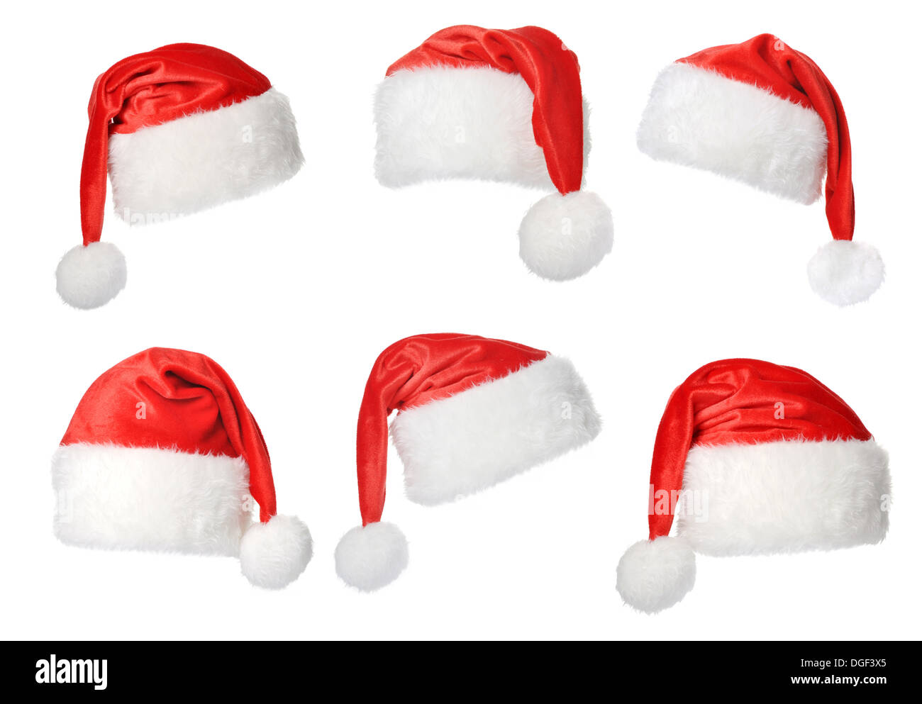 Santa Claus hat isolated on white background Stock Photo - Alamy