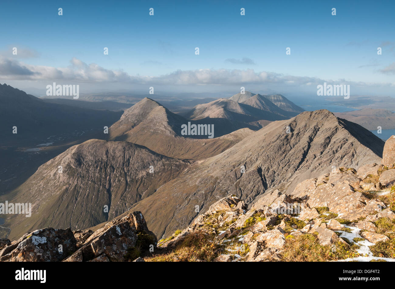 View from Bla Bheinn over Garbh - Bheinn towards Marsco and the Red ...
