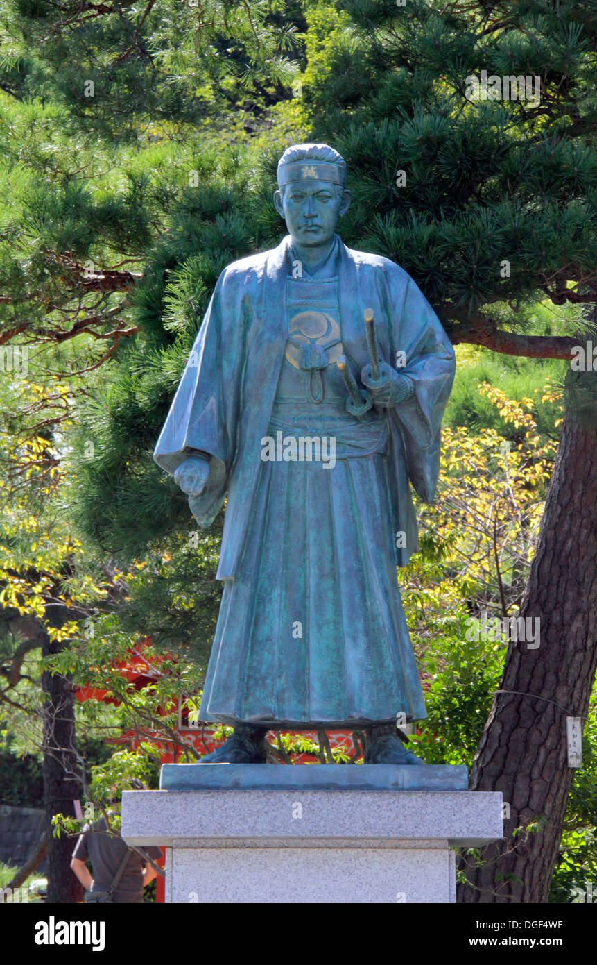 A statue of Toshizo Hijikata vice-commander of Shinsengumi Samurai at ...