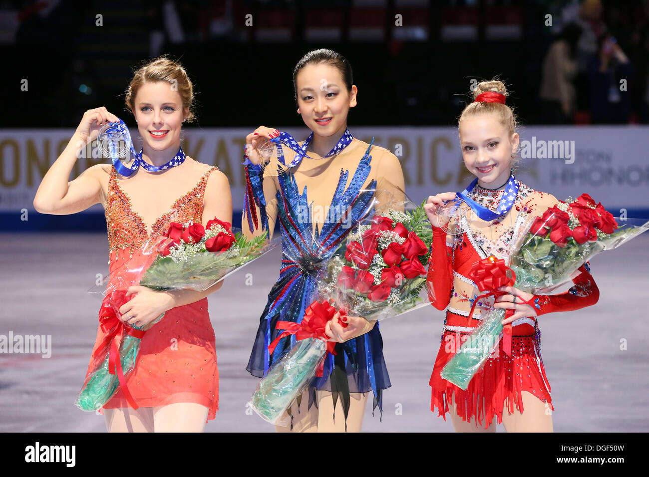 Detroit, Michigan, USA. 20th Oct, 2013. (L to R) Ashley Wagner (USA ...