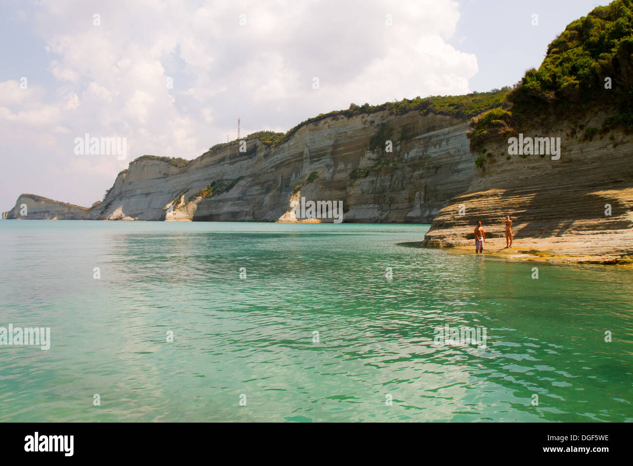 Seascape of coast and beaches in Corfu island, Greece Stock Photo - Alamy
