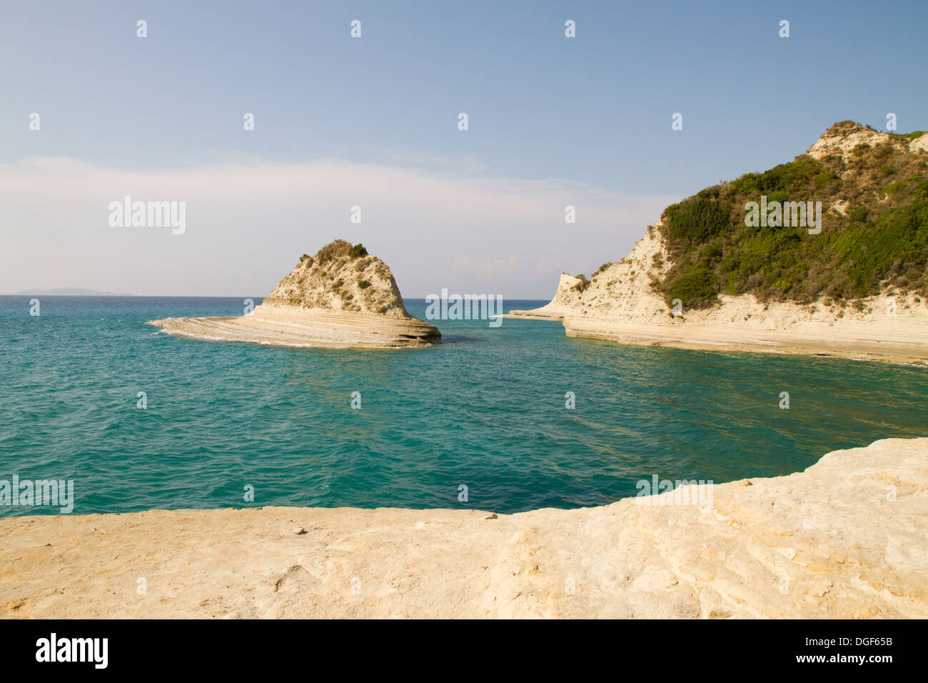 Seascape of coast and beaches in Corfu island, Greece Stock Photo - Alamy
