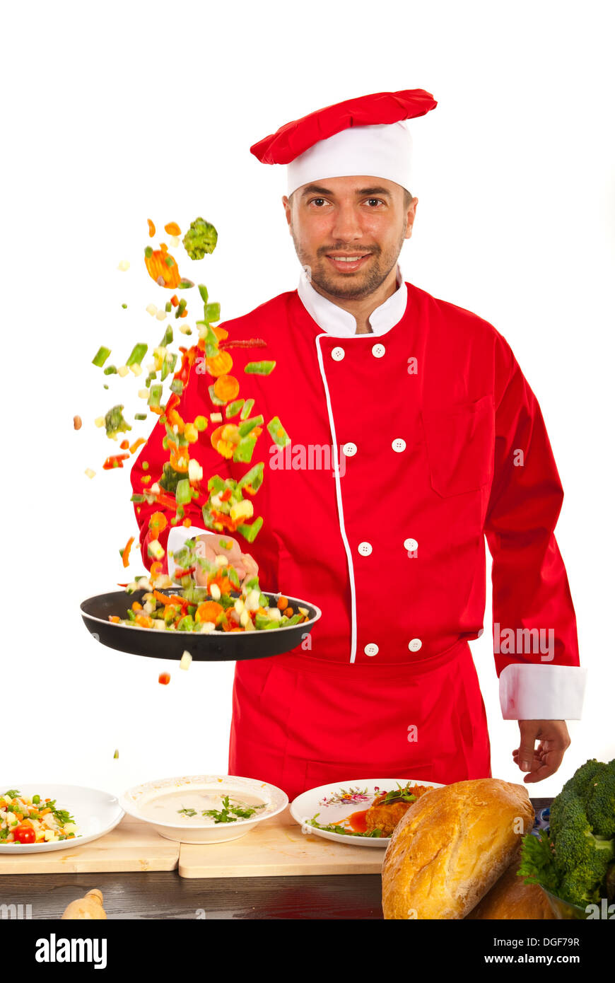 Chef throwing food hi-res stock photography and images - Alamy