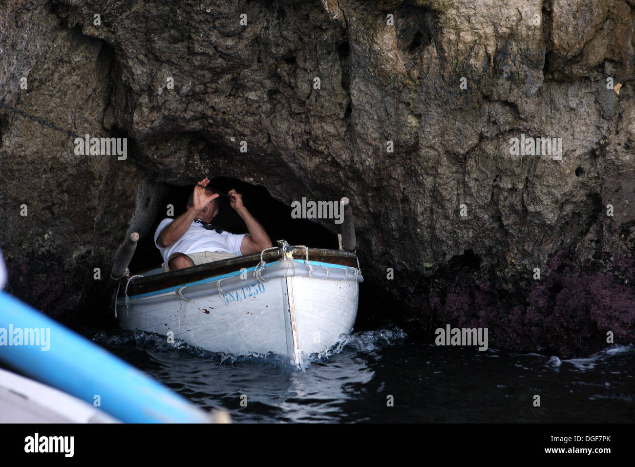 Blue caves Azure grotto of Capri Italy Stock Photo - Alamy