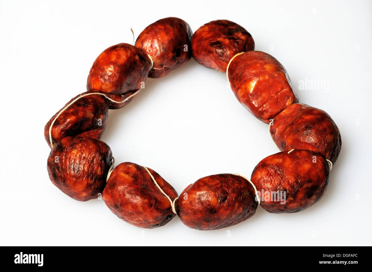 String of sausages hi-res stock photography and images - Alamy