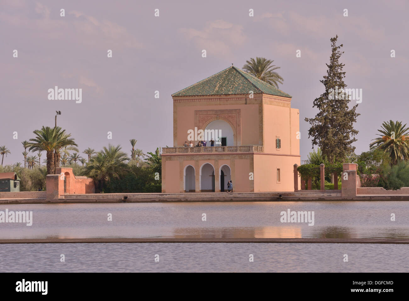 Pavilion in the Menara Gardens or Jardin de la Menara, UNESCO World ...