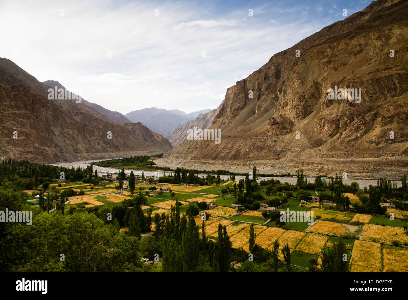 Turtuk village in the Shyok Valley, Nubra Valley, Ladakh, Jammu and ...