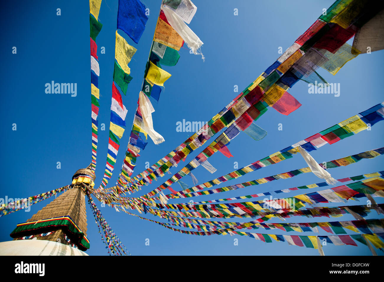 Prayer Flags at Temple in Kathmandu Nepal Stock Photo - Alamy