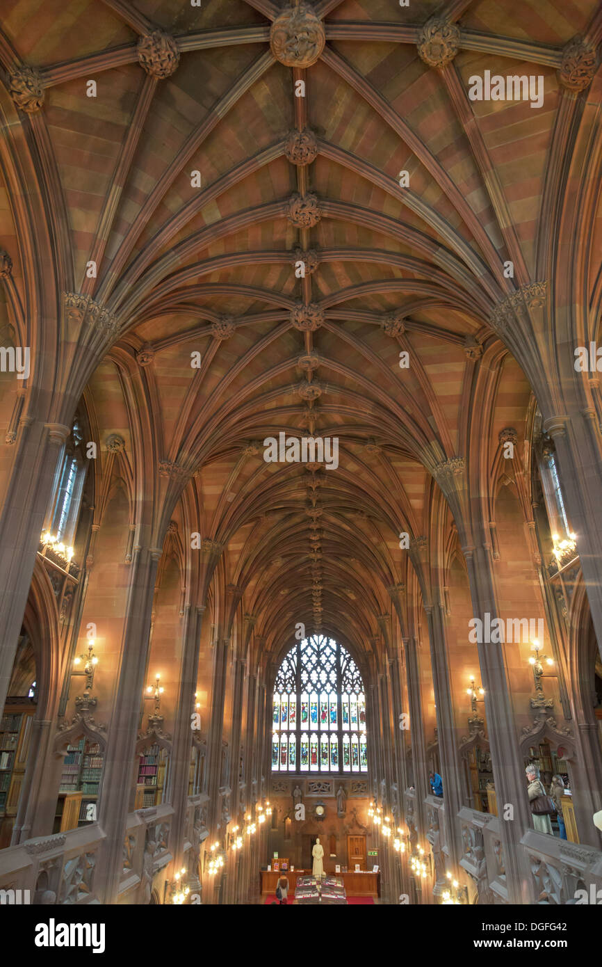 Reading room, John Rylands Library, Deansgate, Manchester UK Stock ...