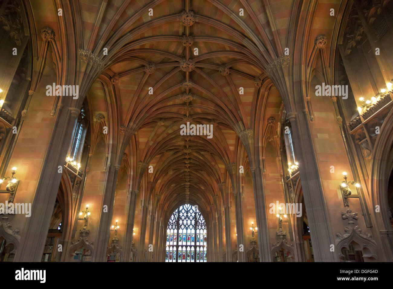 Interior of John Rylands Library, Deansgate, Manchester UK Stock Photo ...