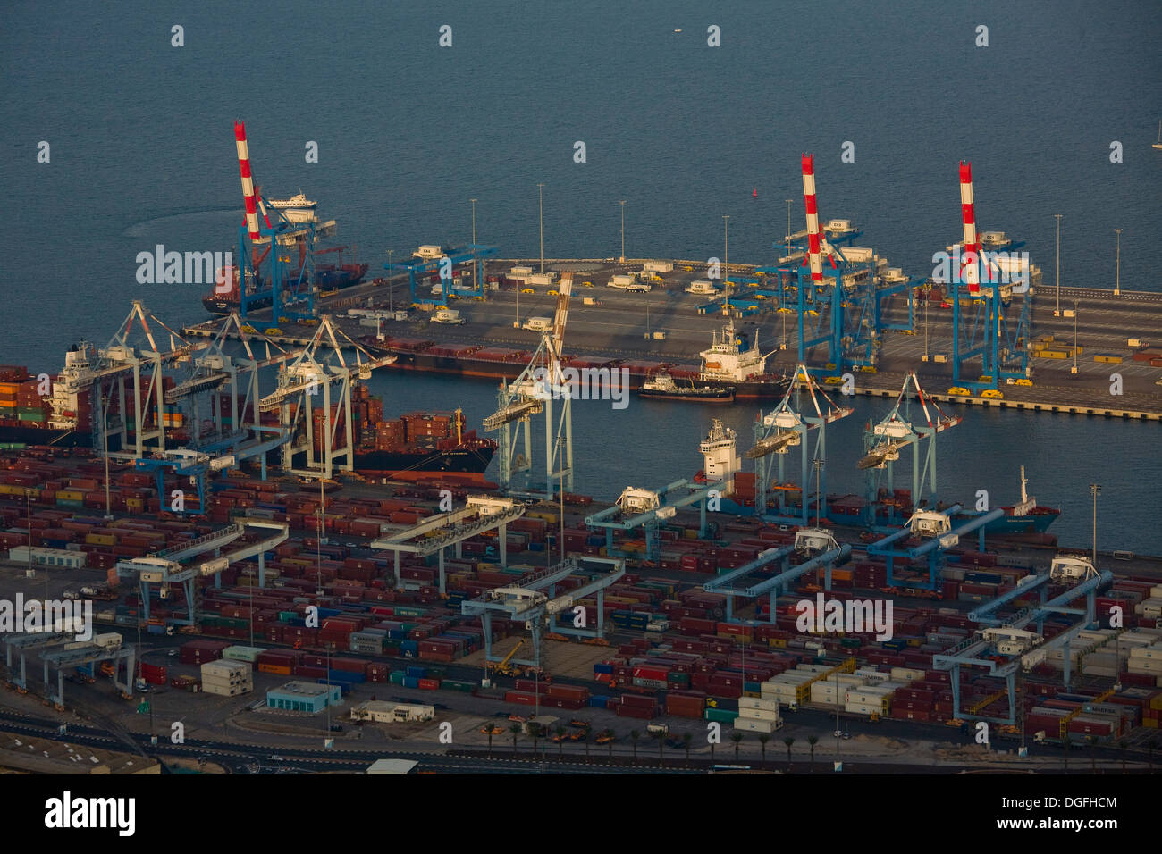 An aerial photo of Haifa Port Stock Photo - Alamy