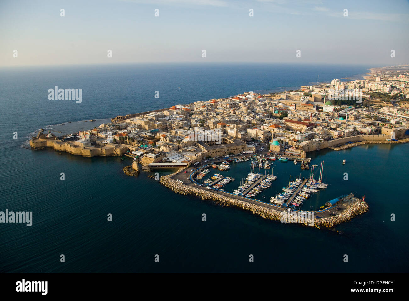 An aerial photo of the old city of Acre Stock Photo - Alamy