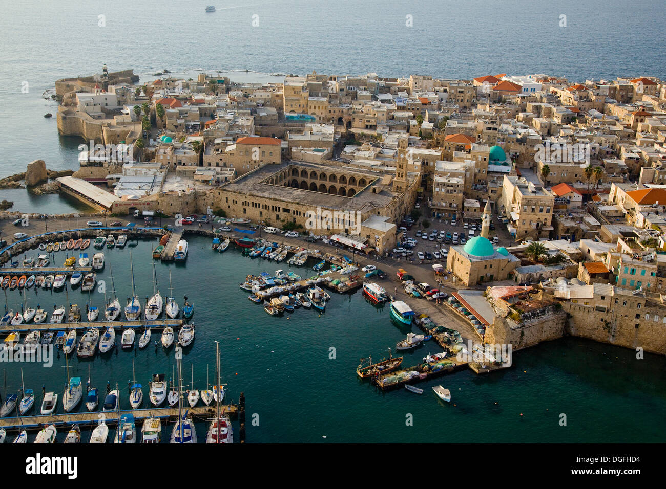 An aerial photo of the old city of Acre Stock Photo - Alamy