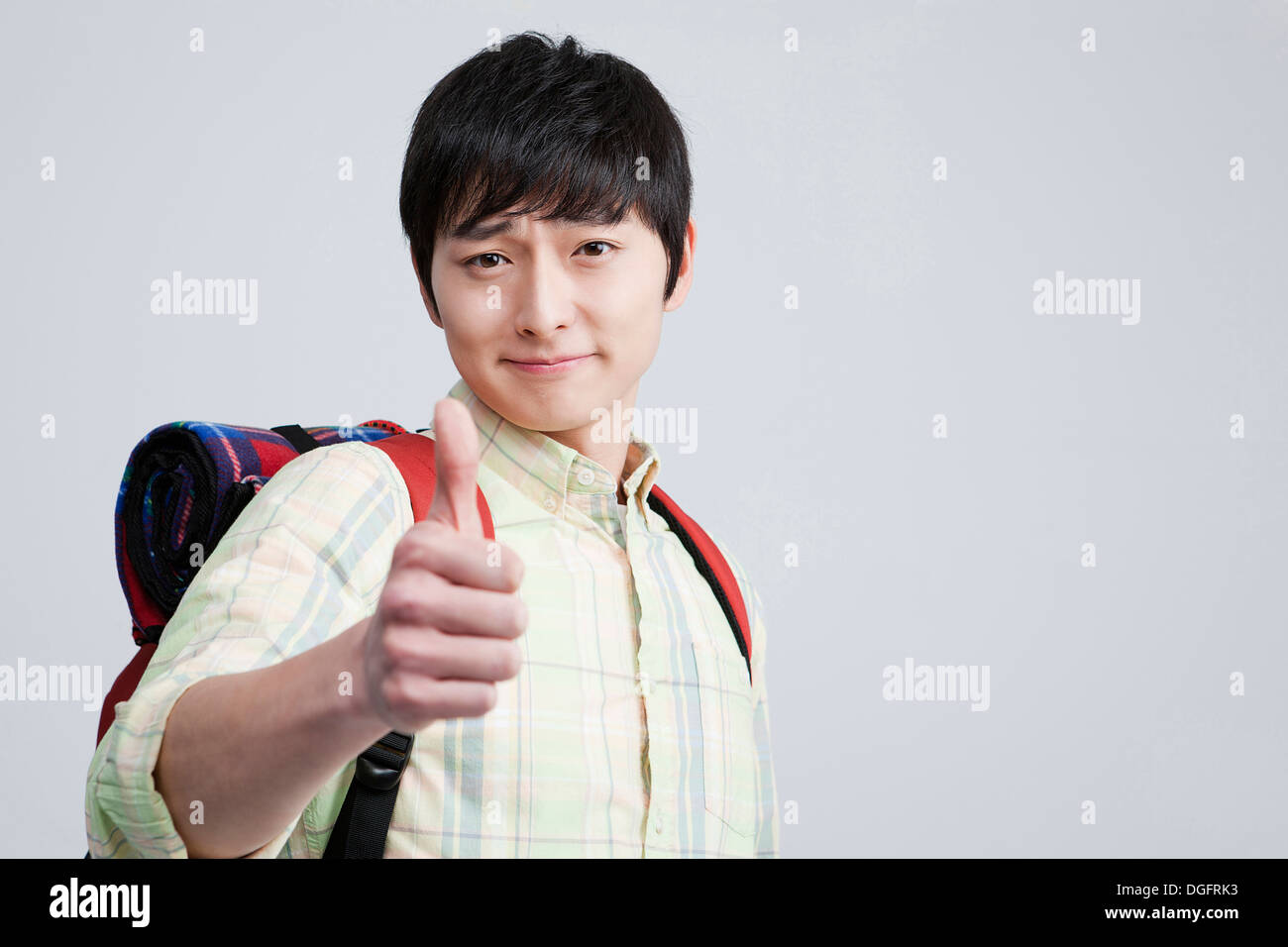a boy ready to go hiking Stock Photo - Alamy