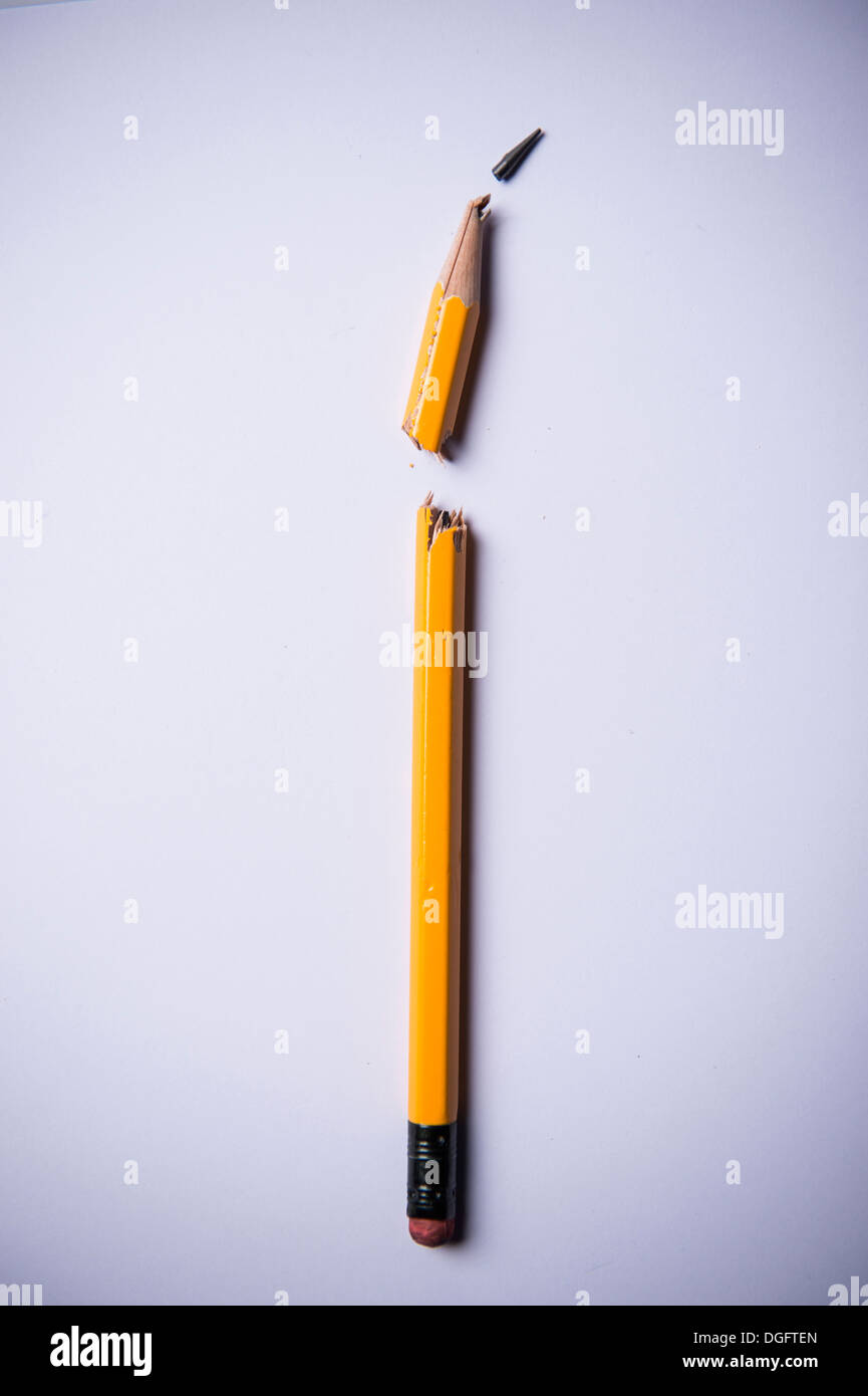 an image of a broken pencil Stock Photo - Alamy