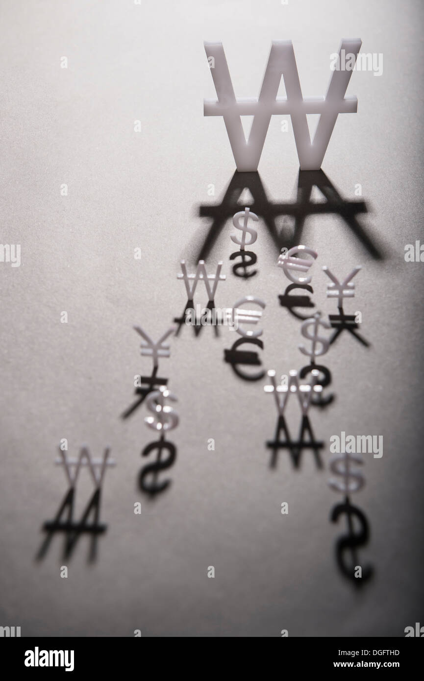 an image with several currency signs standing Stock Photo - Alamy