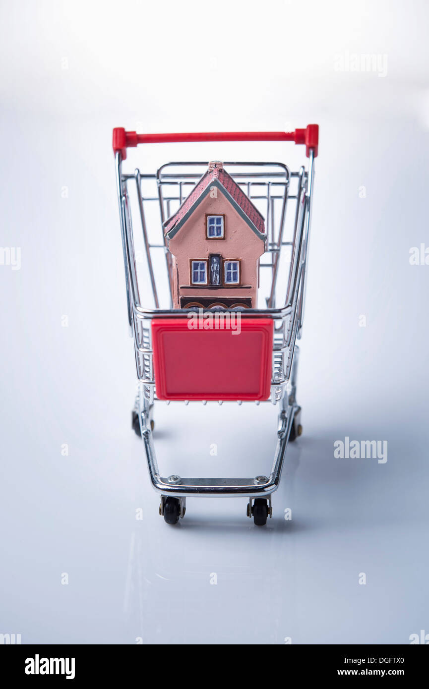 a house in a shopping cart Stock Photo - Alamy