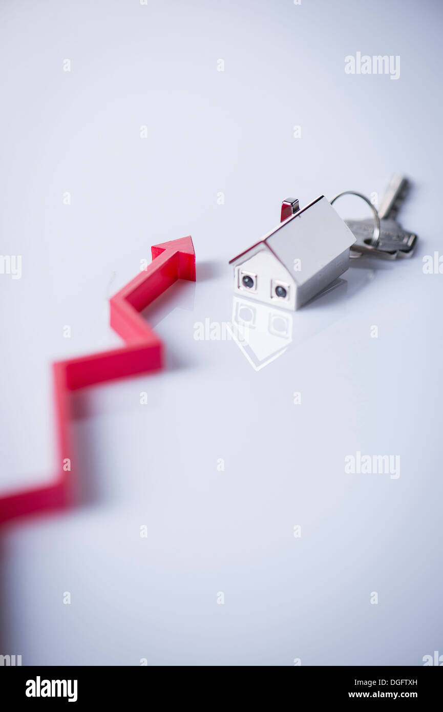 a set of keys next to a market line Stock Photo - Alamy