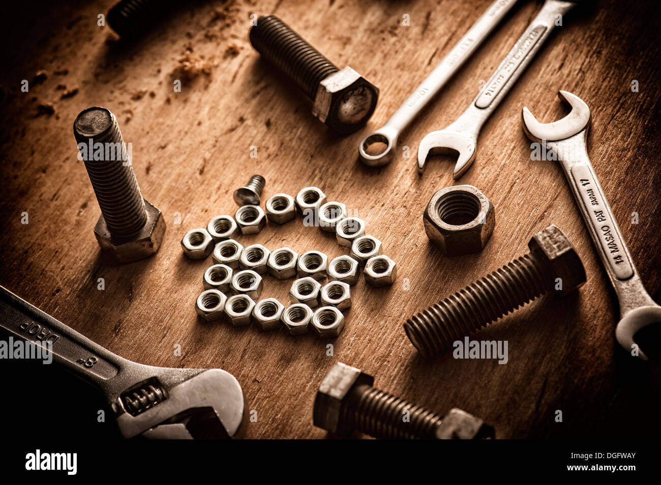 tools making a house shape Stock Photo - Alamy