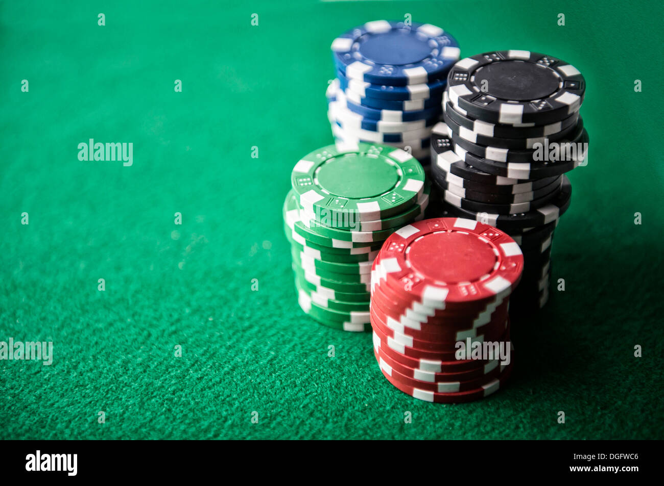 piles of poker chips Stock Photo - Alamy