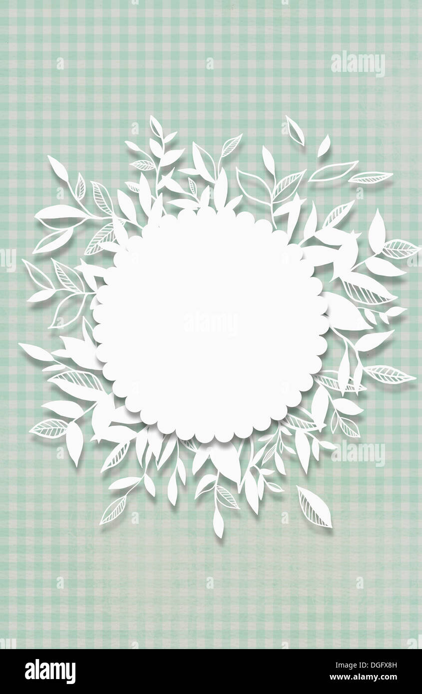 illustration of a circle with leaves Stock Photo - Alamy