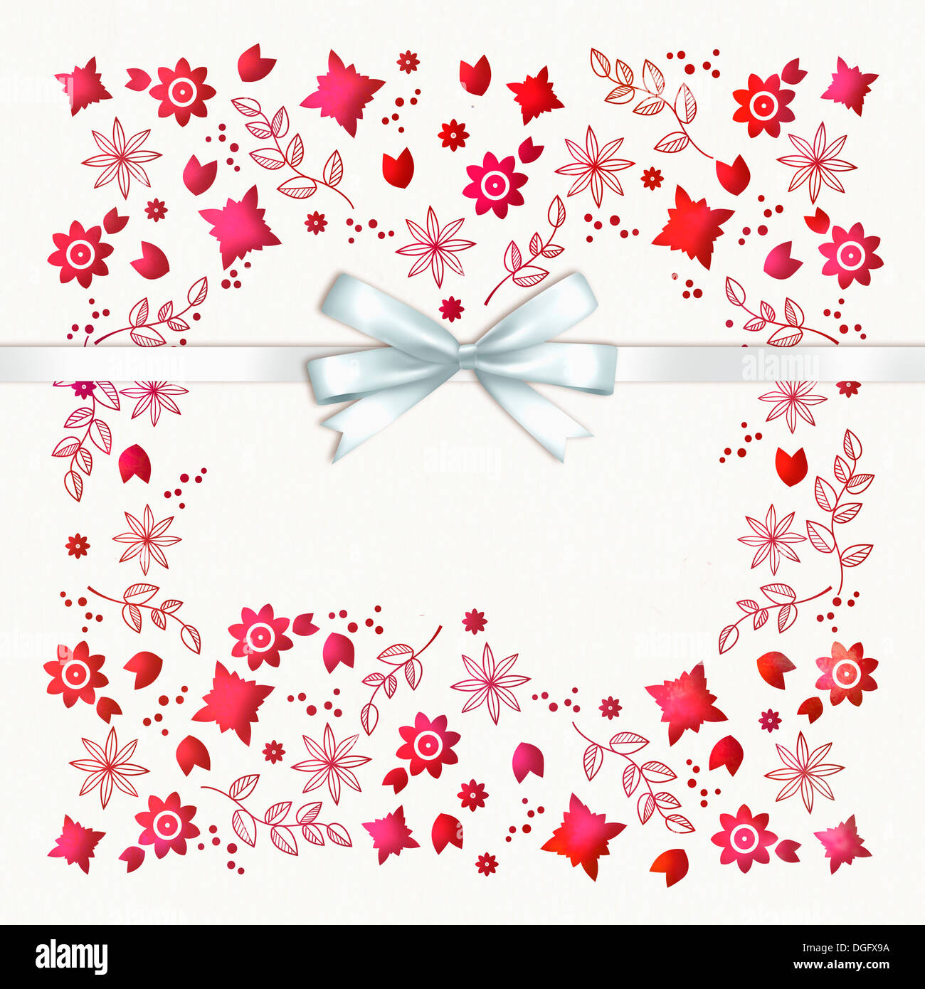 illustration of a present with red figures Stock Photo - Alamy