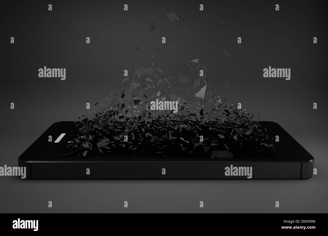the screen of a smart phone breaking Stock Photo - Alamy