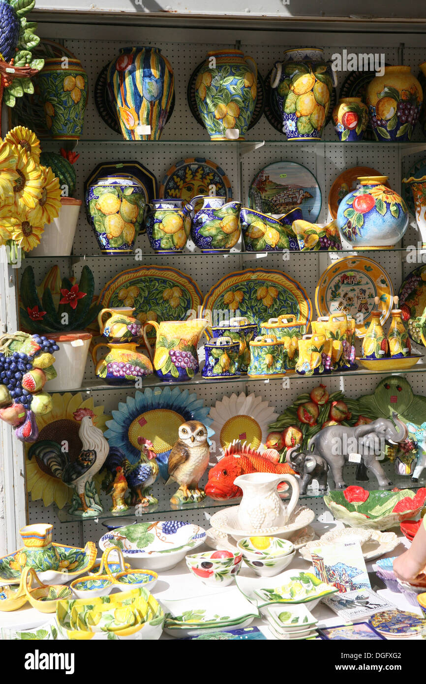 Gift shop in Ravello Italy Stock Photo - Alamy