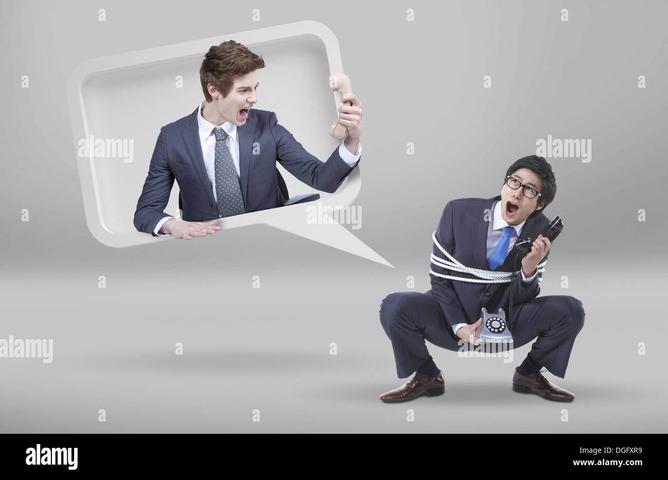 a business man being afraid of foreigner Stock Photo - Alamy
