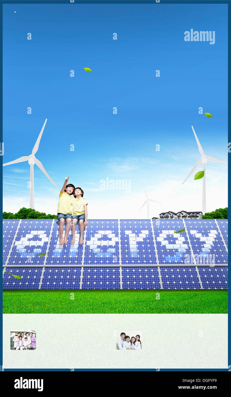 memo template in concept of green energy Stock Photo - Alamy
