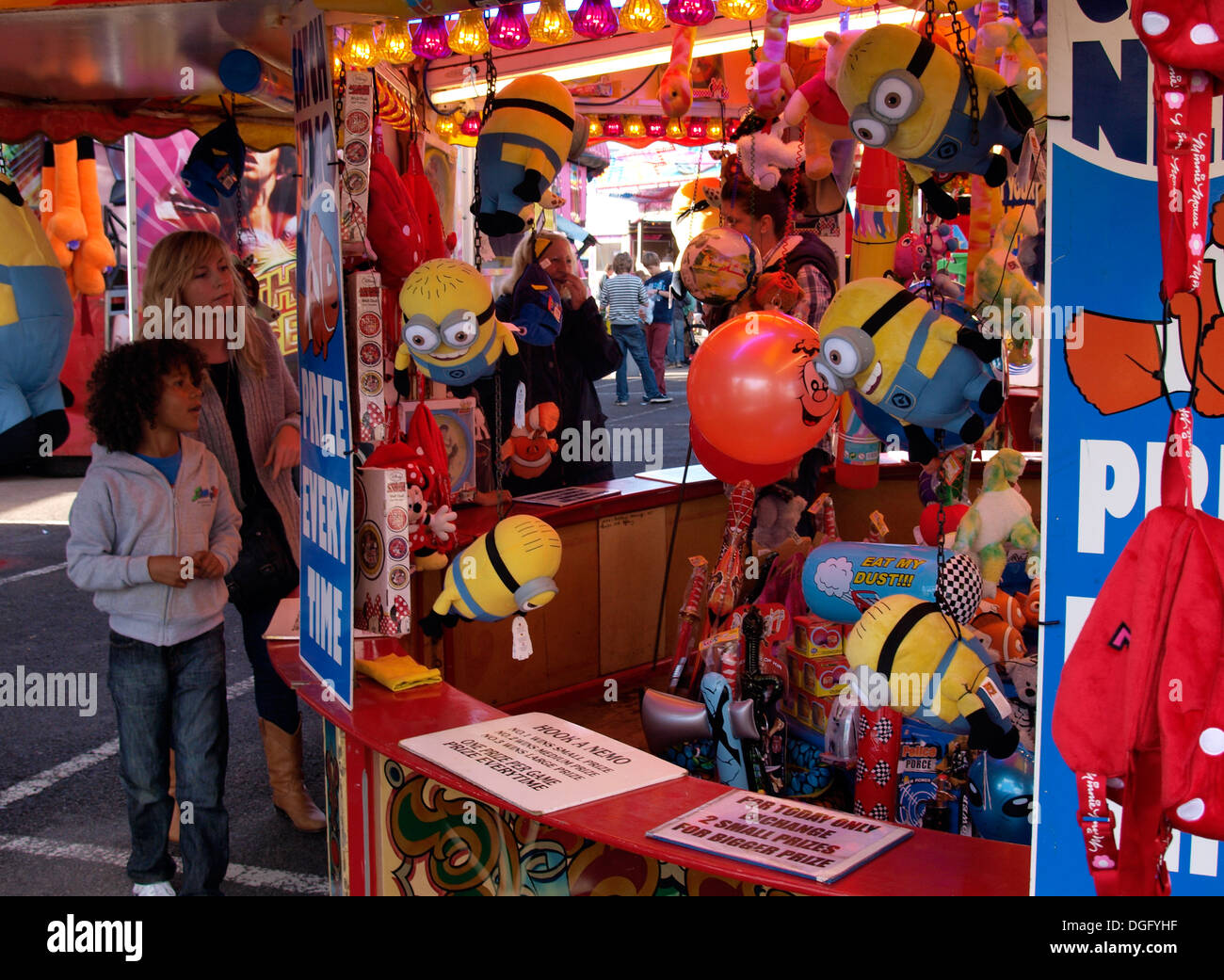 Hook a Nemo game, Fairground stall, Bude, Cornwall, UK Stock Photo - Alamy