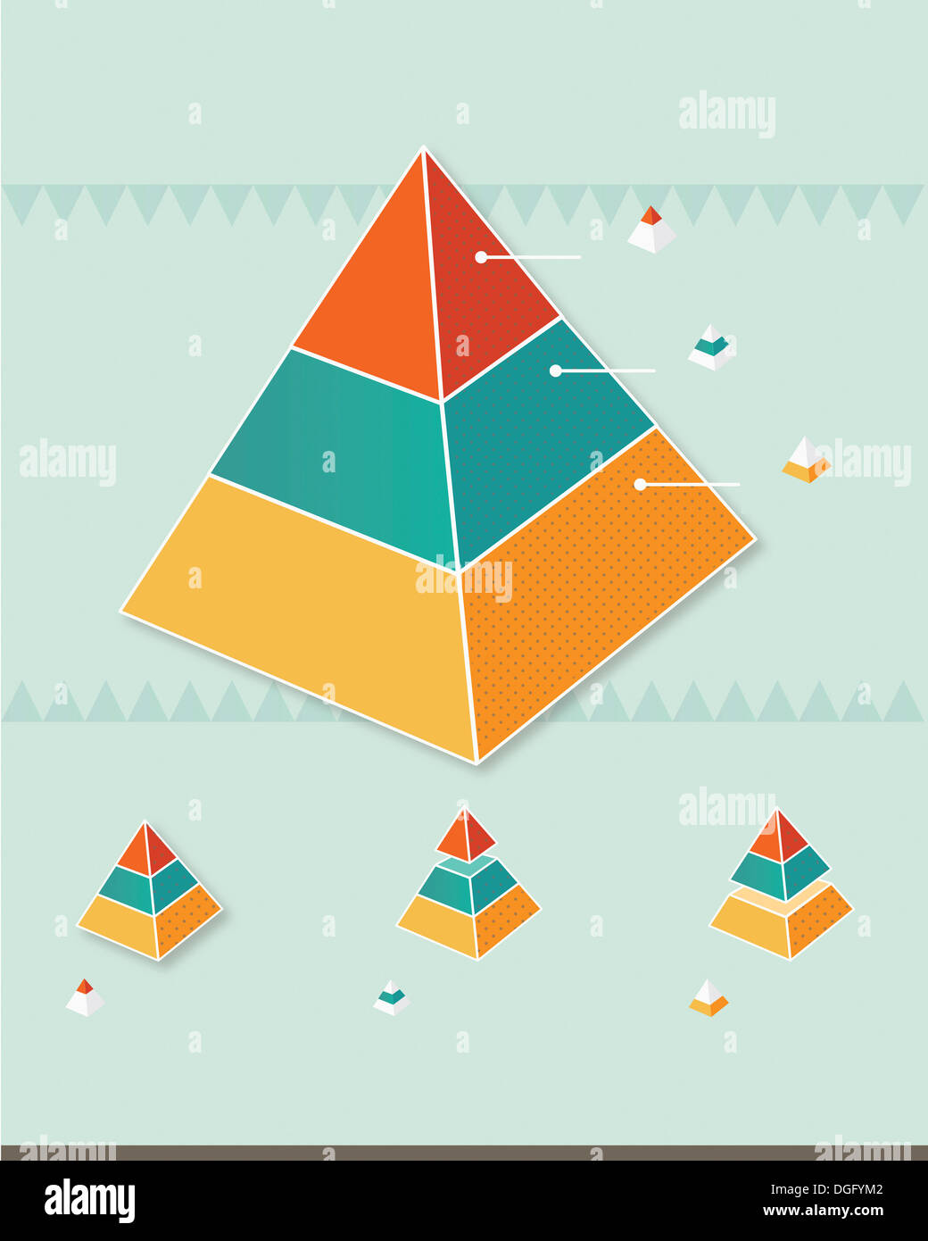 illustration of several pyramid charts Stock Photo - Alamy