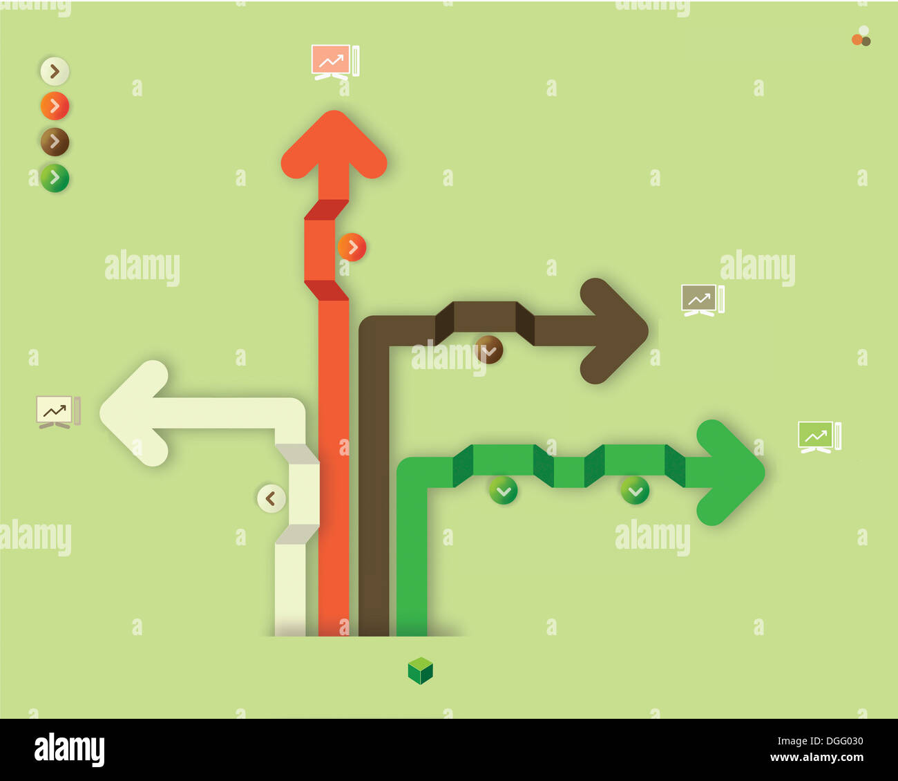 illustration of different color arrows Stock Photo - Alamy