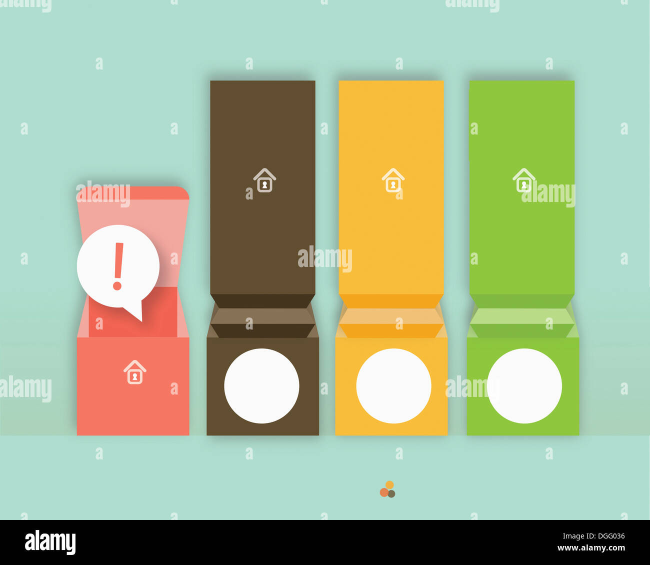 illustration of different color boxes Stock Photo - Alamy