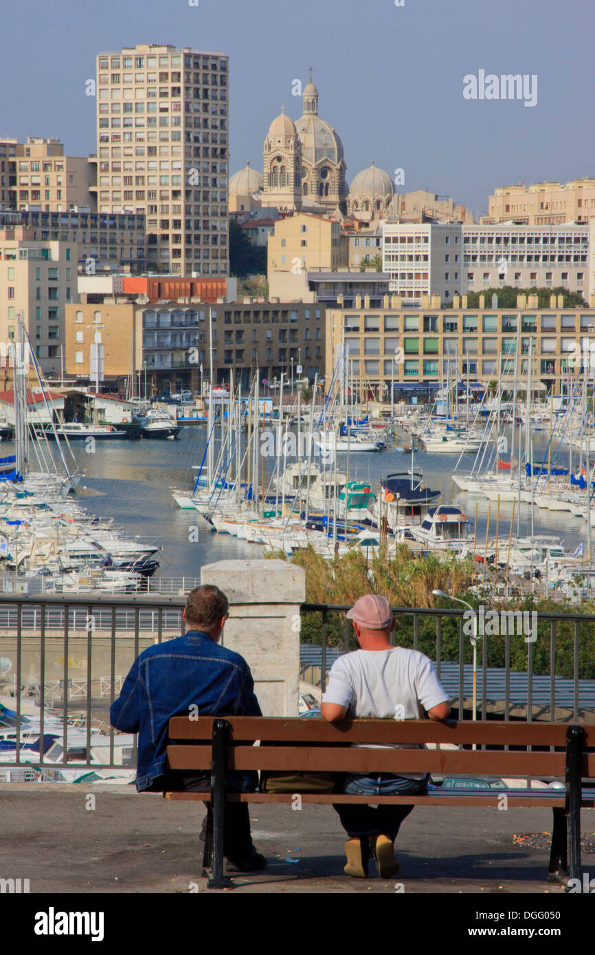 Marseille - center and marina Stock Photo - Alamy