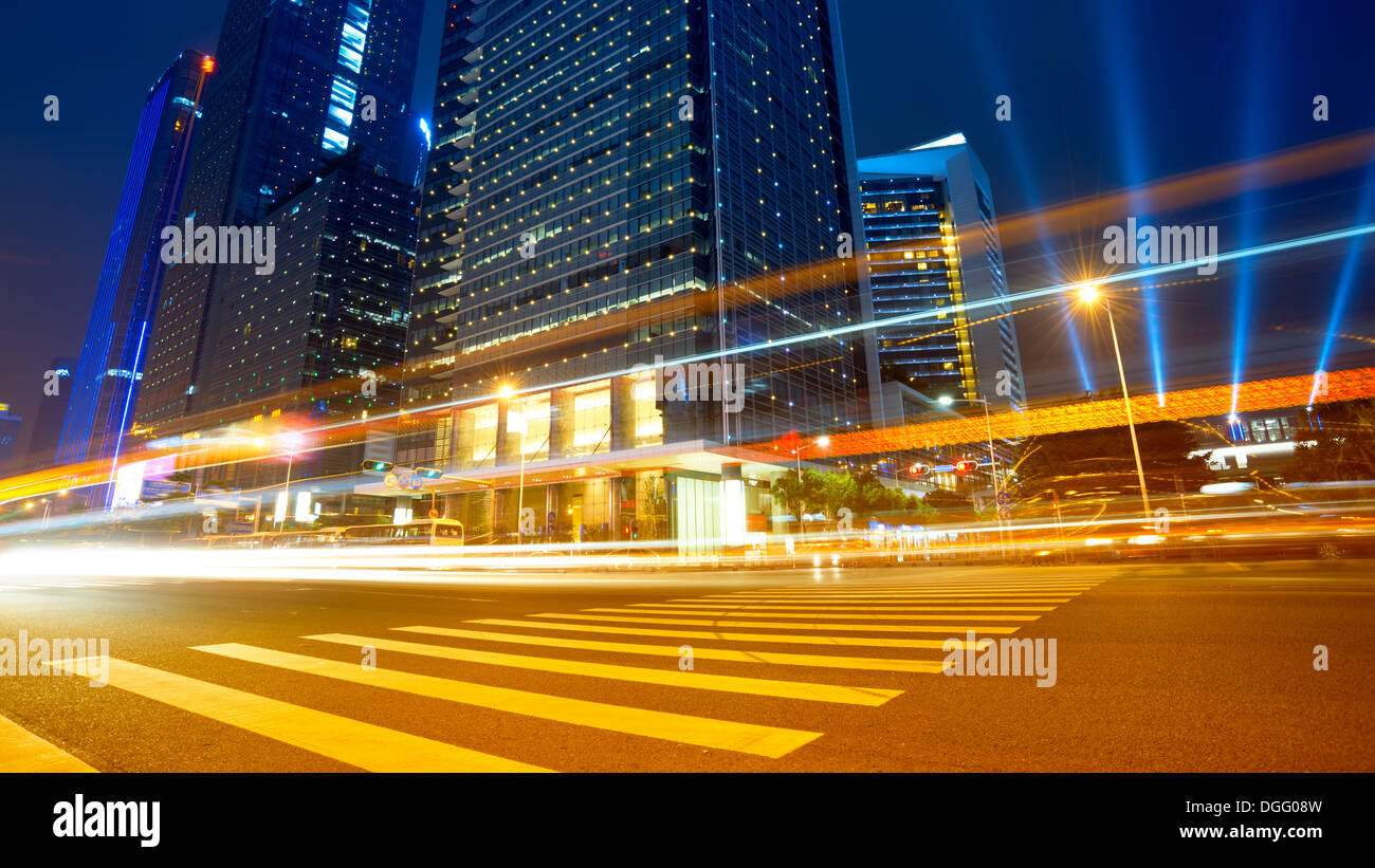 The city and the road at night Stock Photo - Alamy