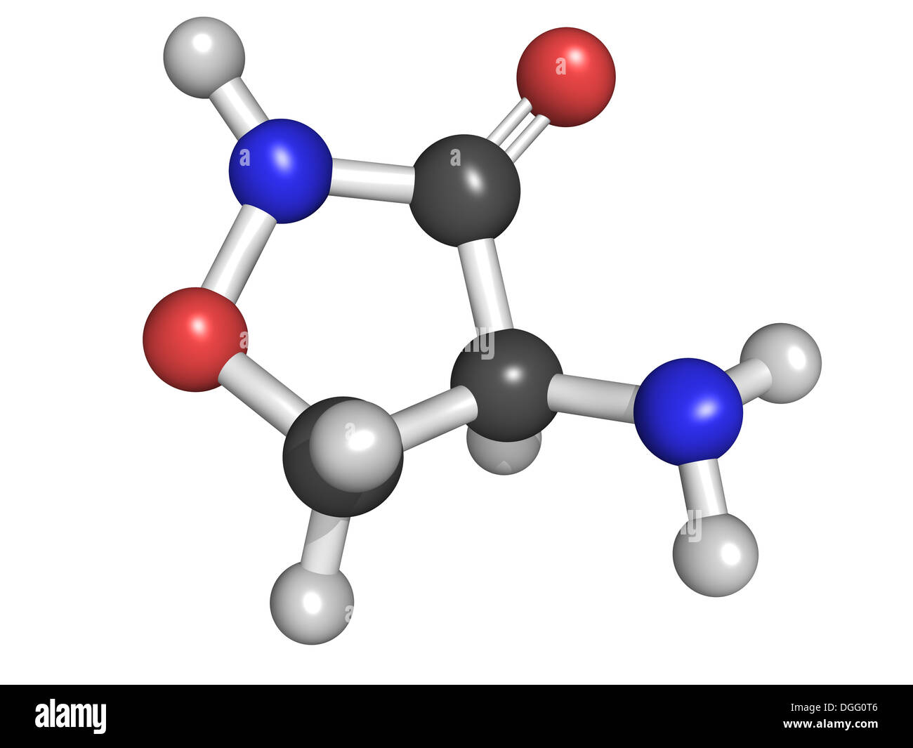Cycloserine (D-cycloserine) tuberculosis drug, chemical structure Stock ...