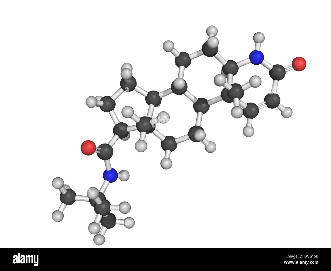 Chemical structure of finasteride, a synthetic drug for the treatment ...