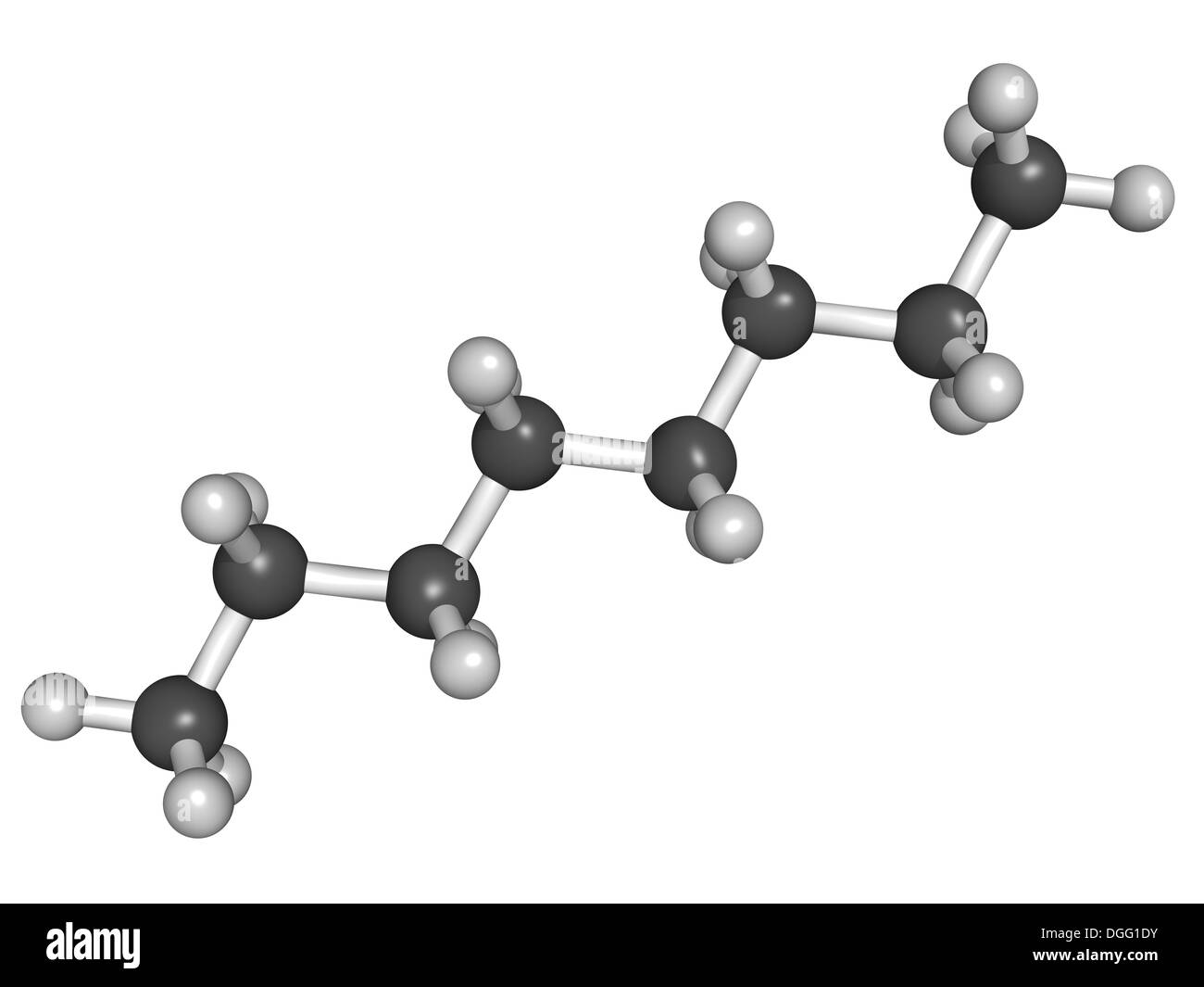 Chemical structure of octane hydrocarbon isolated on white Stock Photo ...