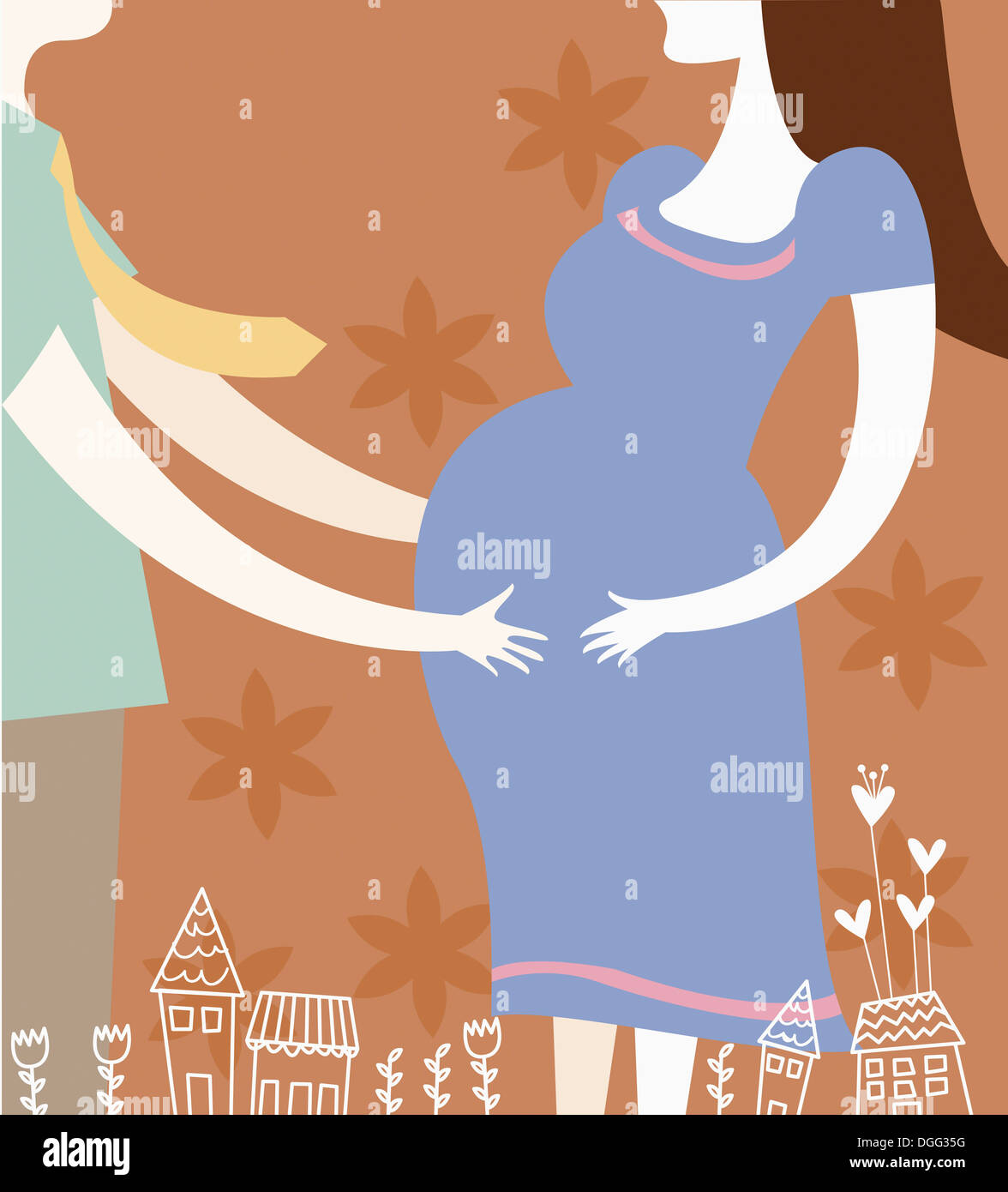 an illustration of a pregnant woman Stock Photo - Alamy