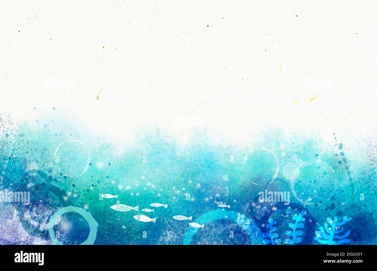 an illustration of a blue sea related template Stock Photo - Alamy