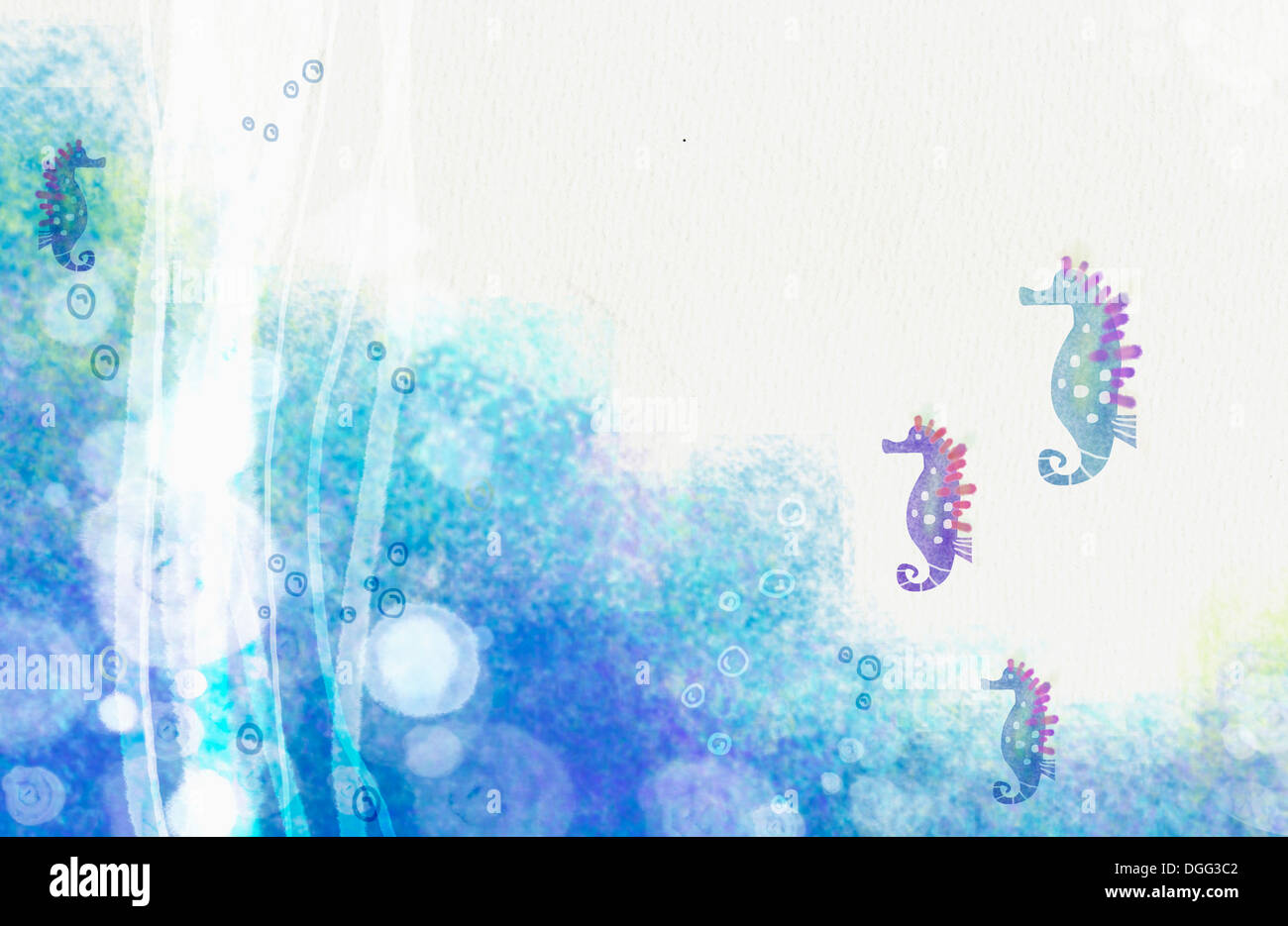 an illustration of a blue sea related template Stock Photo - Alamy